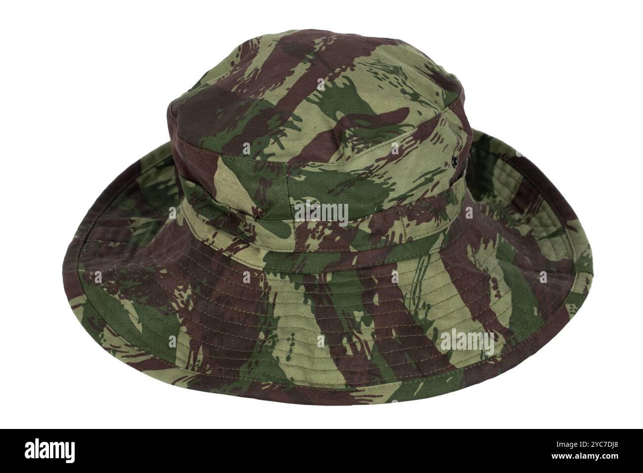 jungle camo boonie hat isolated on white background Stock Photo - Alamy
