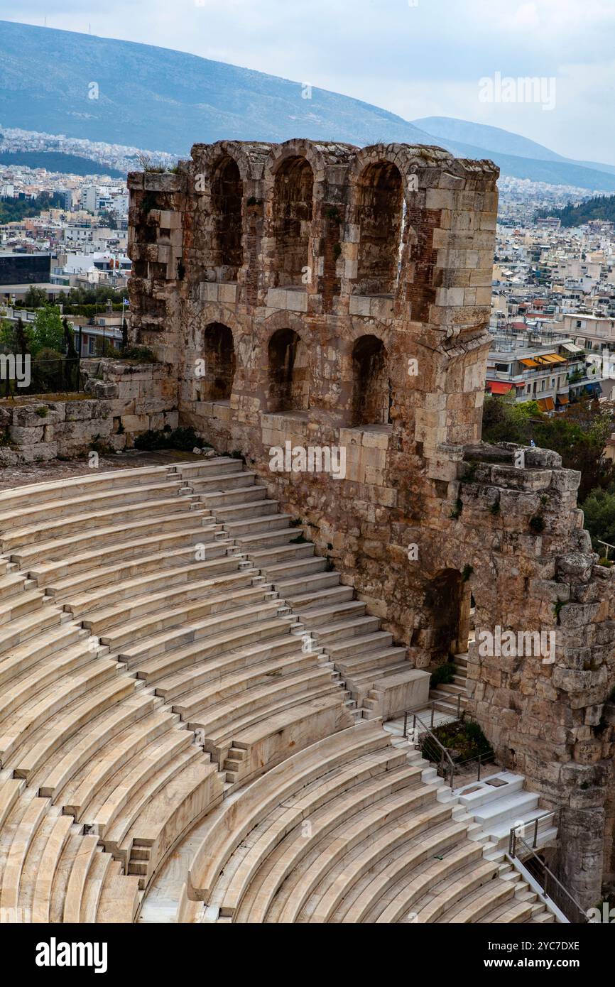 Theatre of Dionysus, Acropolis of Athens. Athens, Greece. Πρόσταση των ...