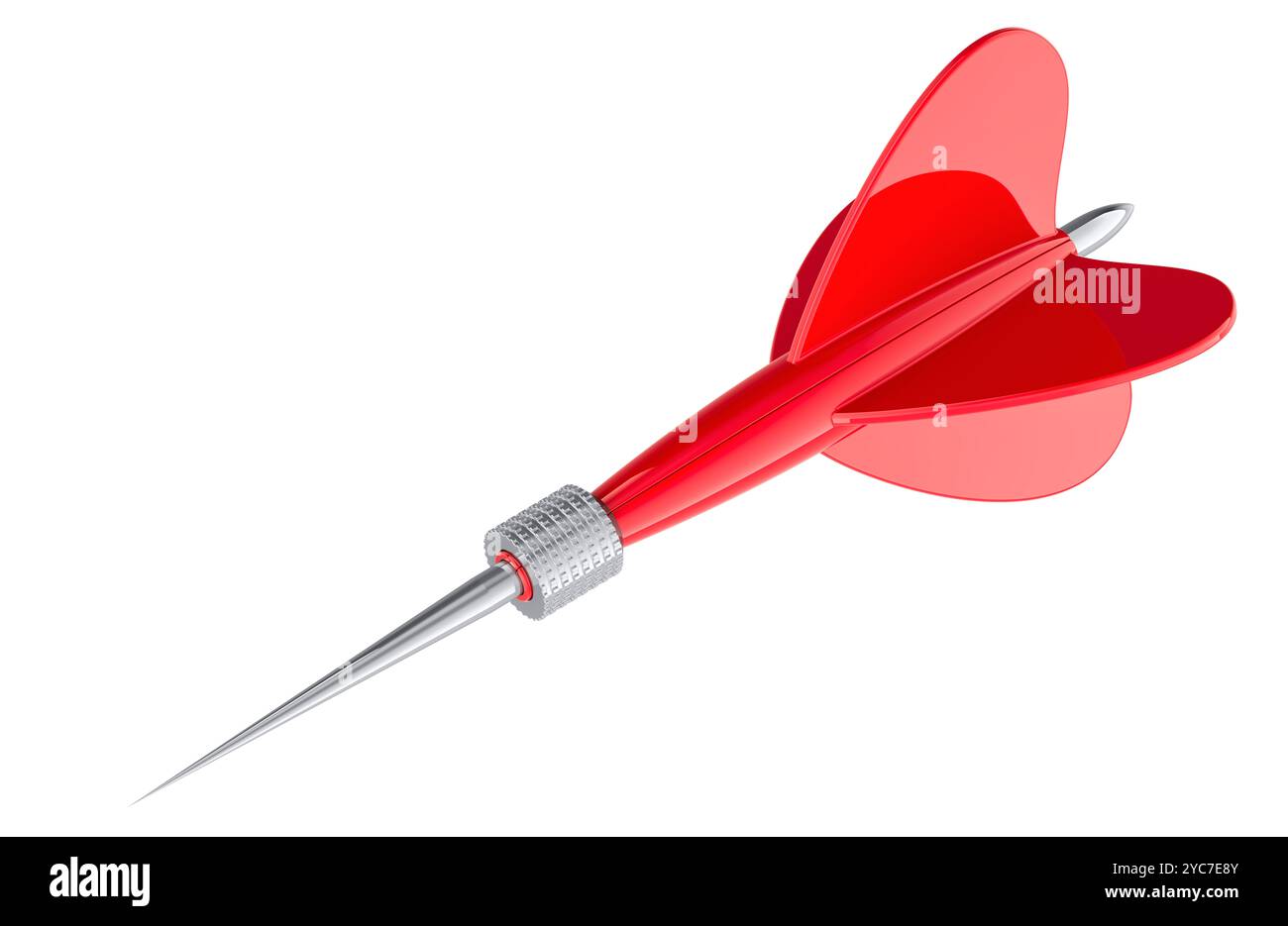 Red Dart, 3D rendering isolated on white background Stock Photo - Alamy