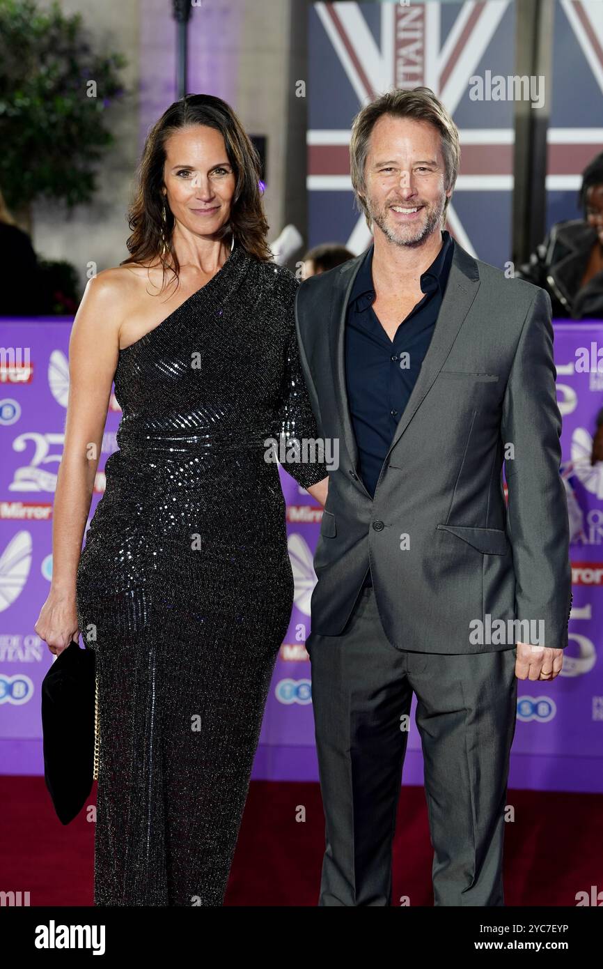 Kristina Hawkes (left) and Chesney Hawkes attend the Pride of Britain ...