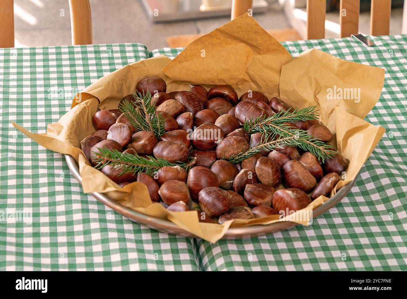 Roasted chestnuts stall in hi-res stock photography and images - Alamy