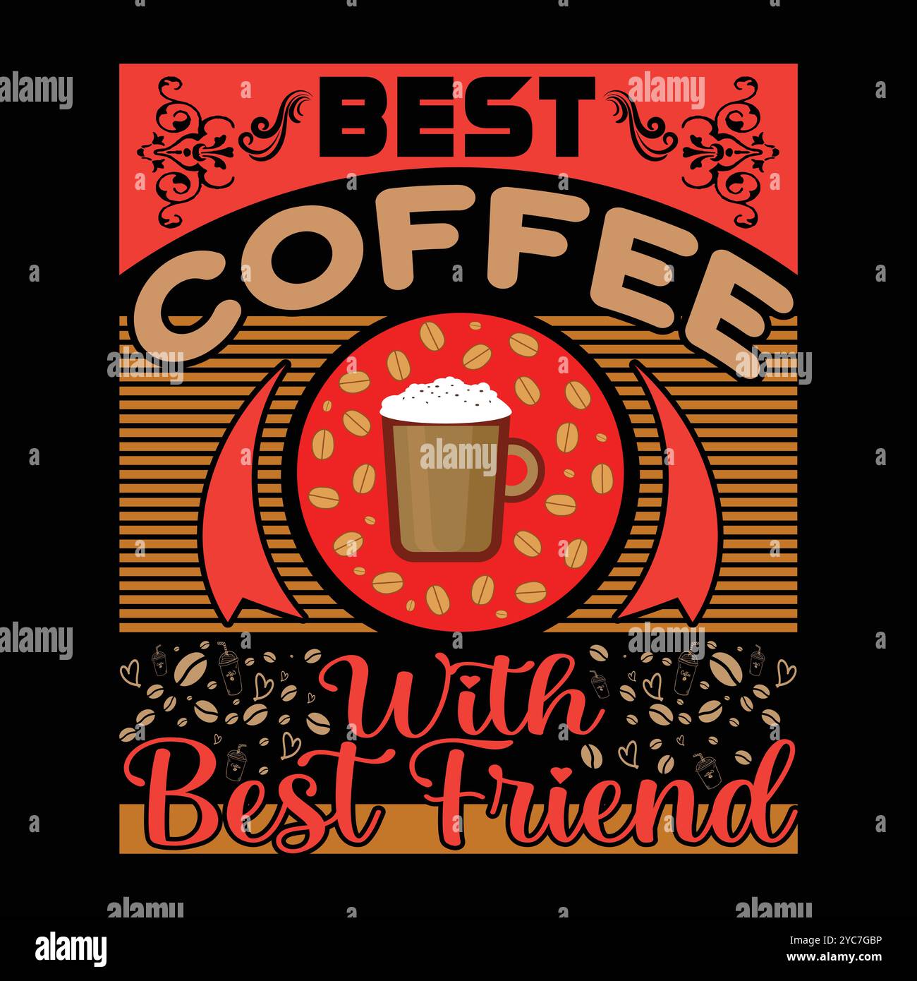 Coffee T-shirt Design Minimalist Trendy And Typography Vector Graphic ...