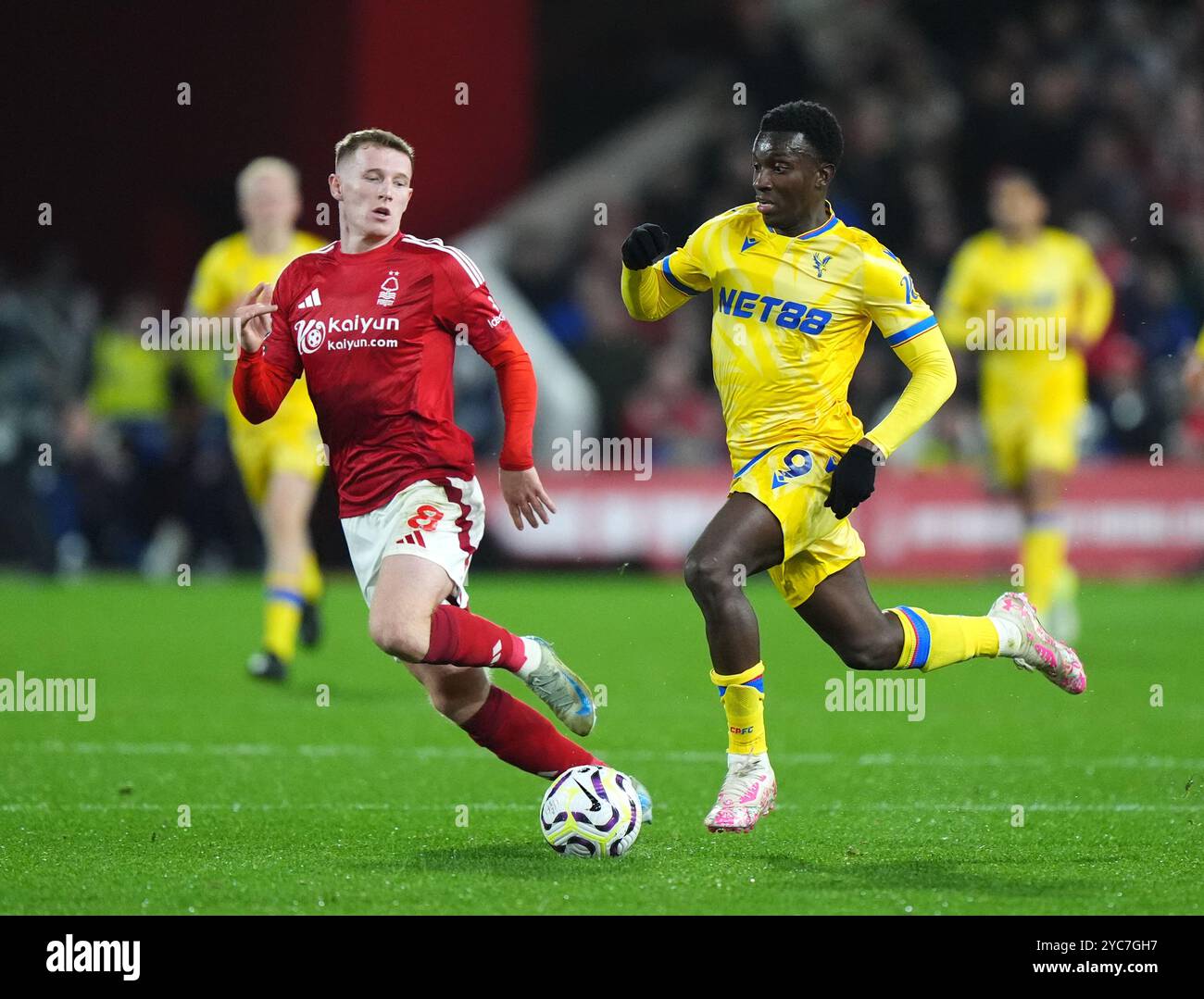 Nottingham Forest's Elliot Anderson and Crystal Palace's Eddie Nketiah ...