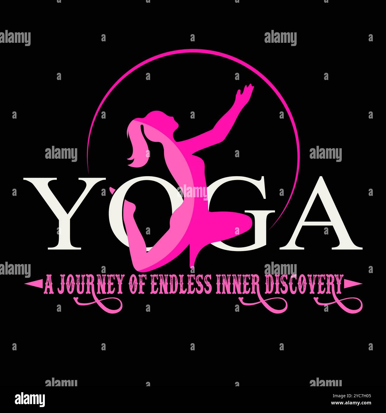 Yoga t-shirt design With Yoga Practice And Motivational graphic vector ...
