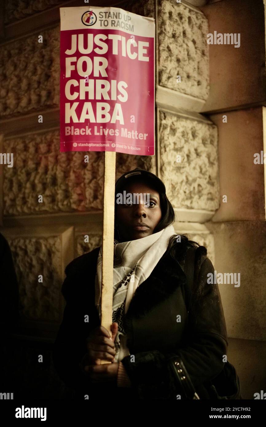 London / UK 21 OCT 2024.Chris Kaba family and supporters gathered ...