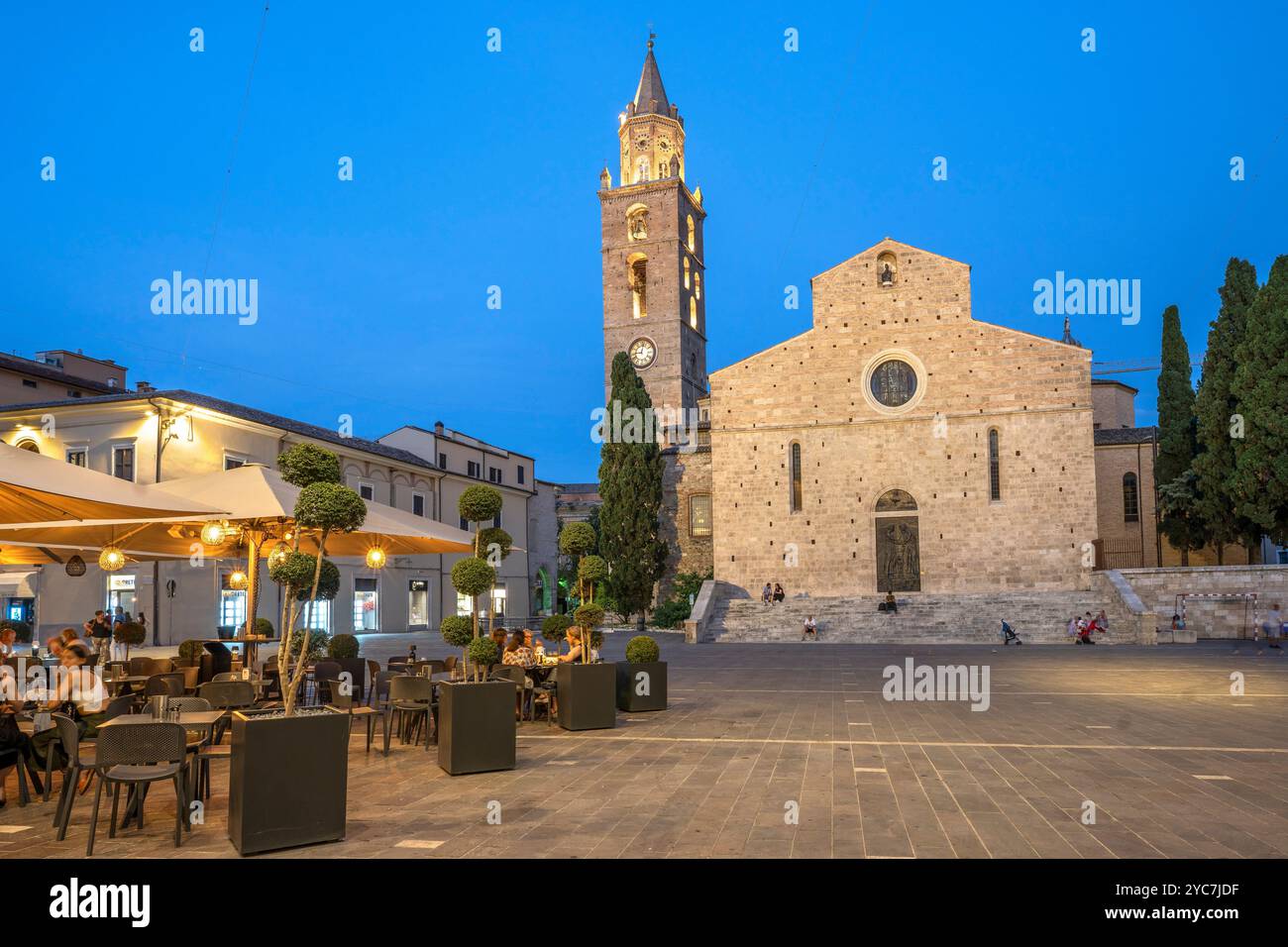 Facade of Piazza Martiri della Libertà, Cathedral of Santa Maria ...