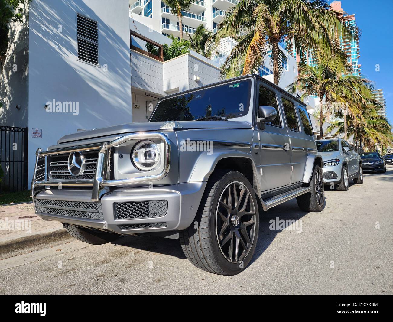 Miami Beach, Florida USA - June 5, 2024: 2020 Mercedes-Benz G550 wagon ...