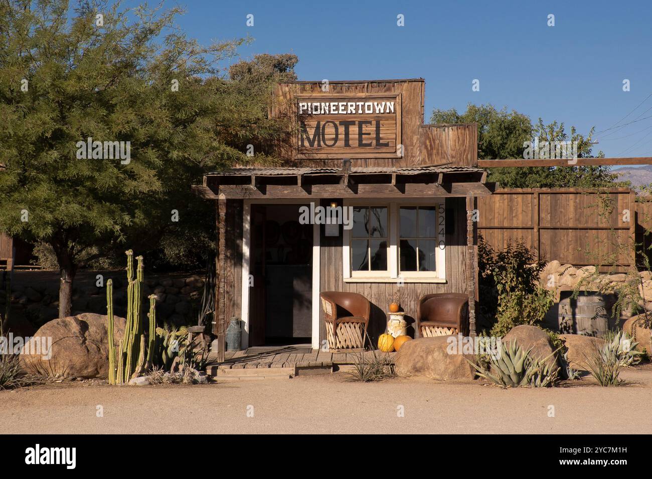 Pioneertown, California Motel. Pioneertown was founded in 1946 by a ...