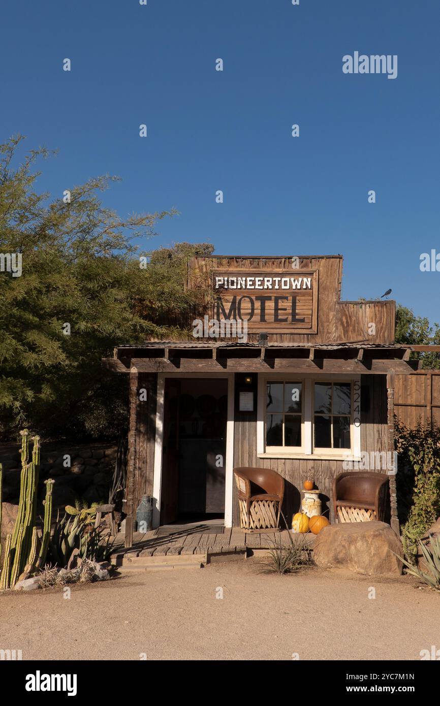 Pioneertown, California Motel. Pioneertown was founded in 1946 by a ...