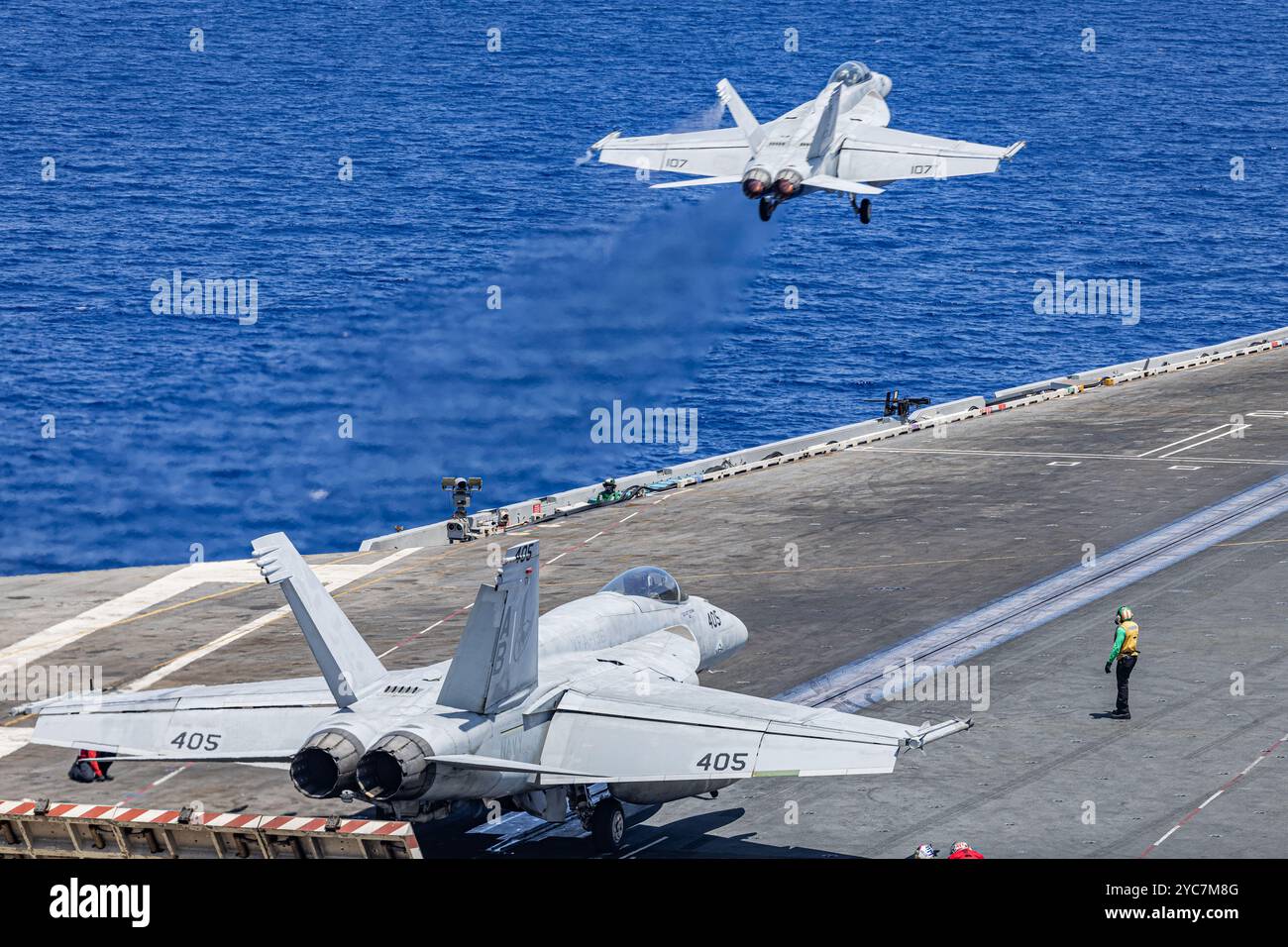 USS Harry S Truman, United States. 15 April, 2024. A U.S. Navy F/A-18F ...