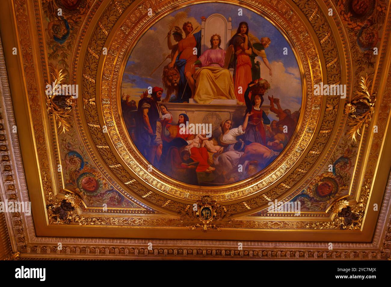 interiors of the Napoleon hall in the Luxembourg palace, home of the ...