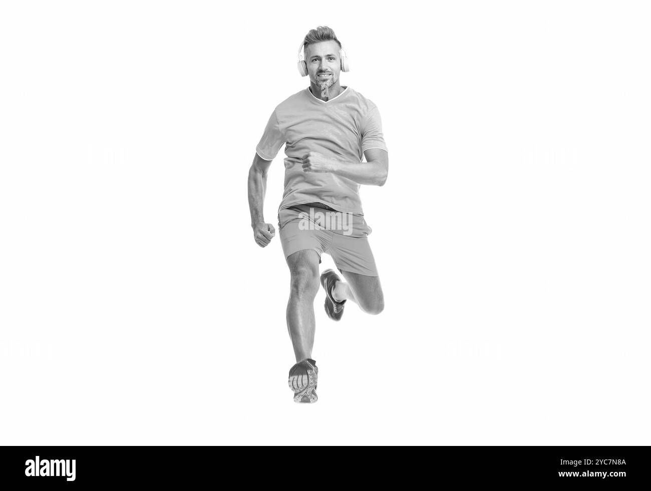 The sportsman running at full speed towards the finish line. sportsman ...