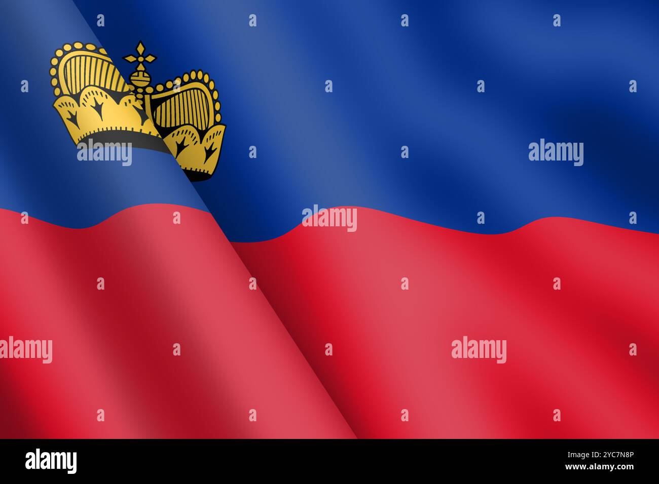 Realistic liechtenstein flag waving hi-res stock photography and images ...