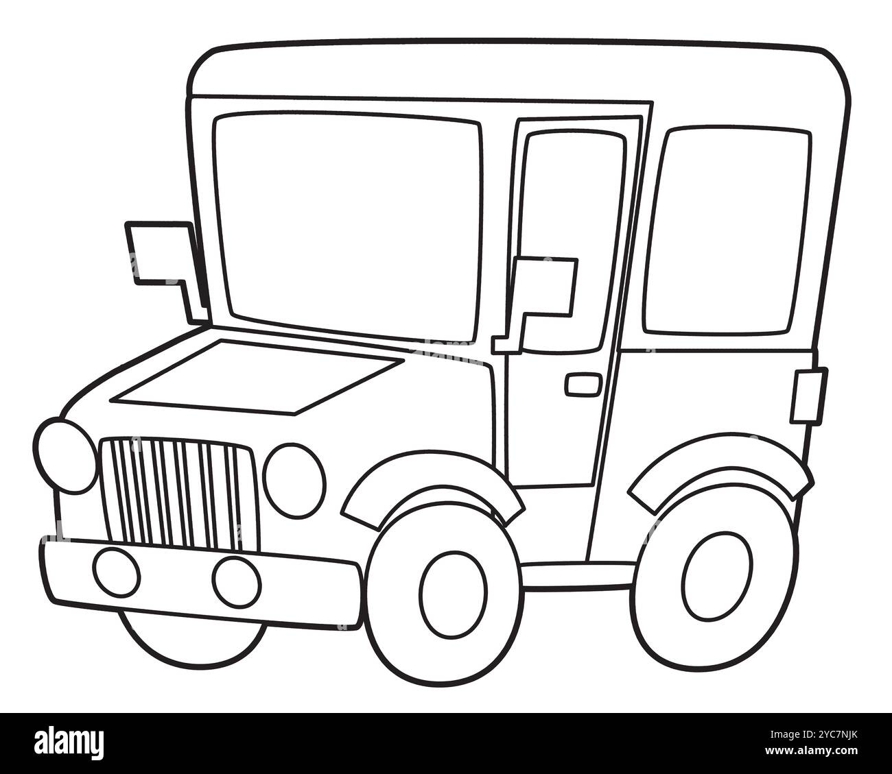 Coloring page off road police car vehicle coloring page isolated ...