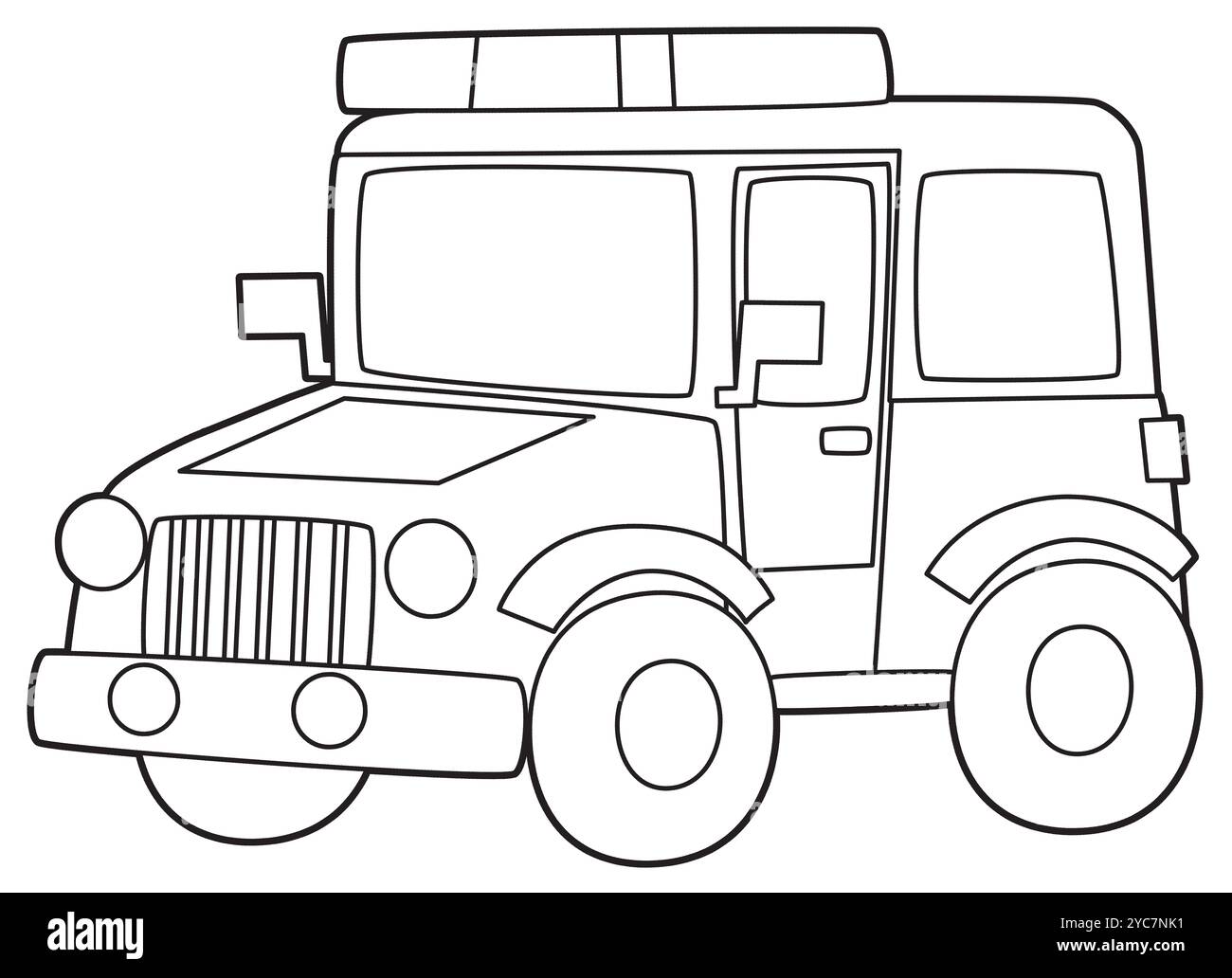 Coloring page off road police car vehicle coloring page isolated ...