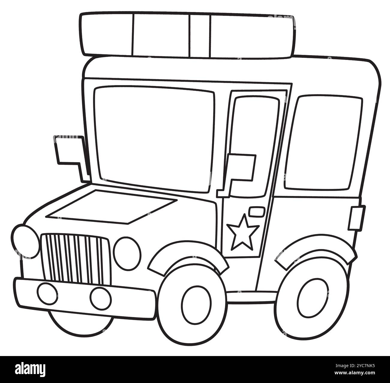 Coloring page off road police car vehicle coloring page isolated ...