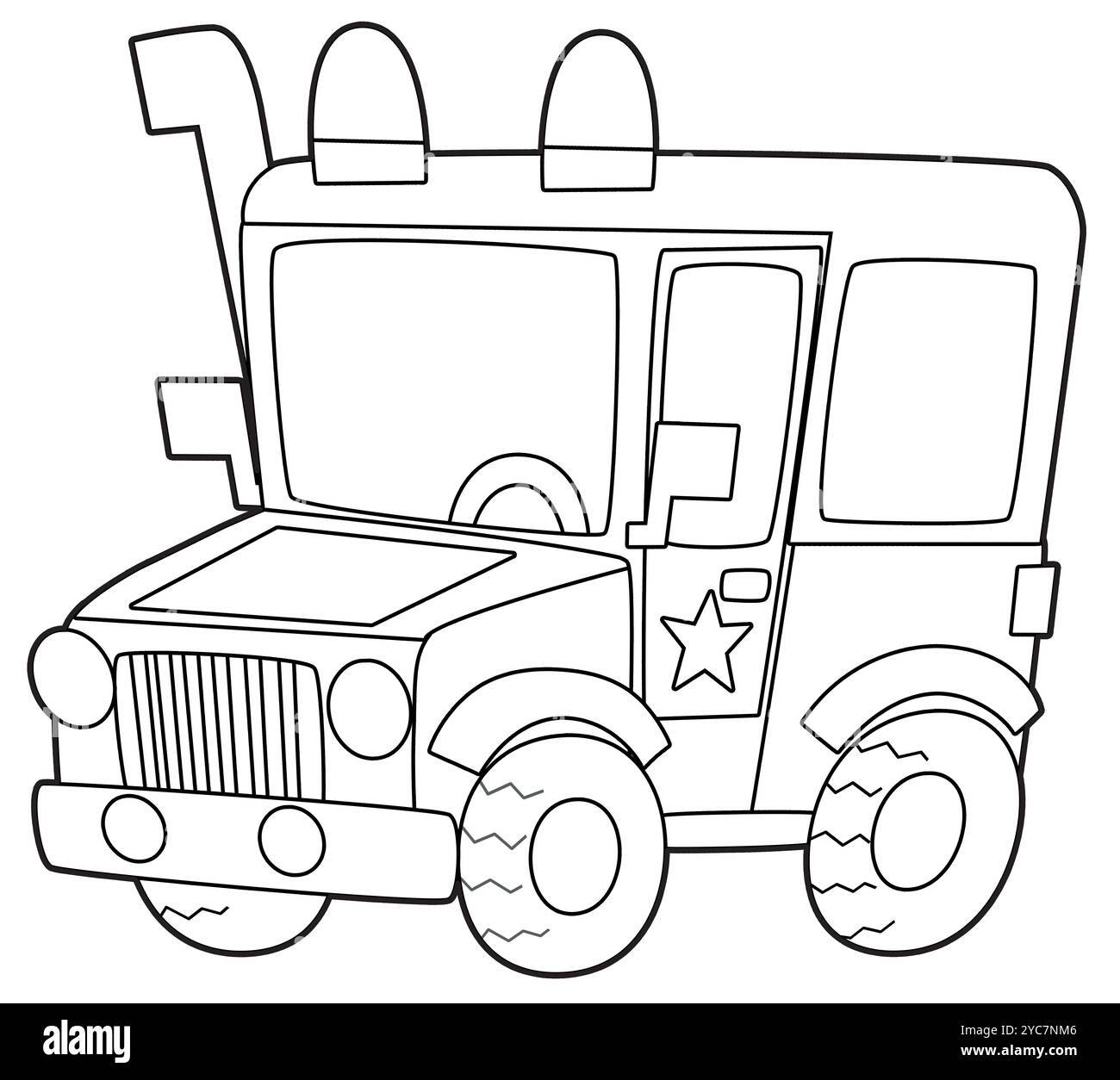 Coloring page off road police car vehicle coloring page isolated ...