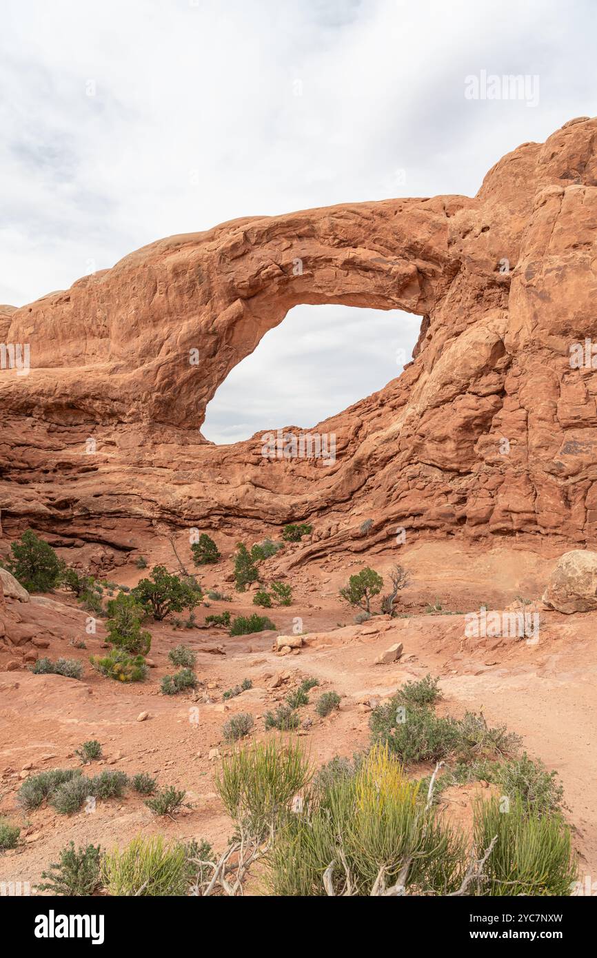 North Window Arch in Arches National Park, Utah, United States Stock ...