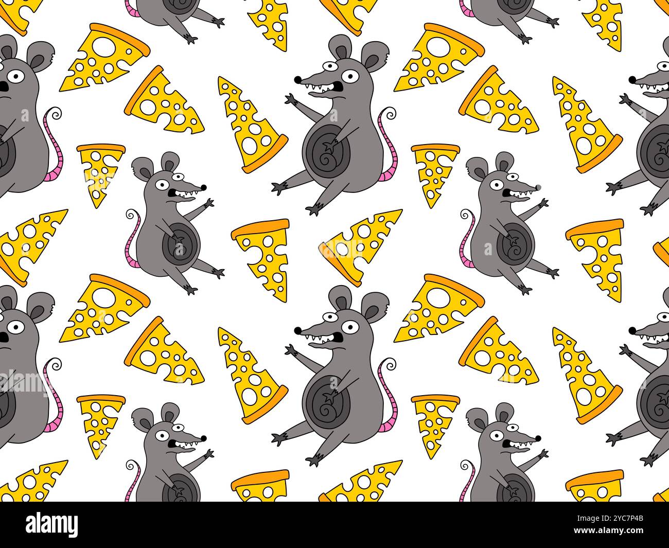Halloween animals seamless mouse and cheese pattern for kids and ...