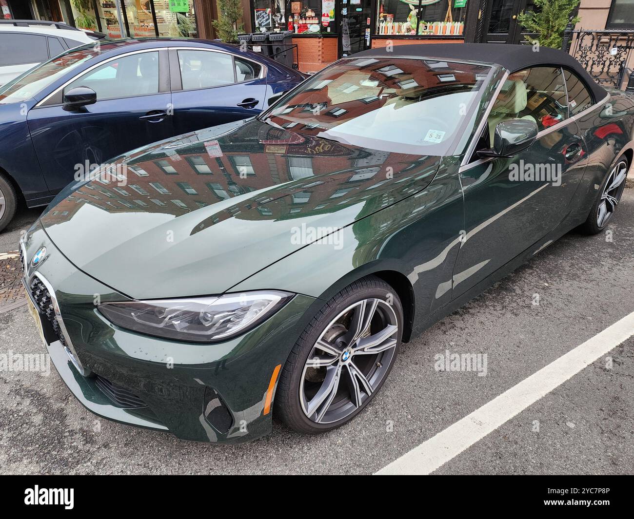 New York City, USA - March 10, 2024: BMW 4 convertible luxury car ...