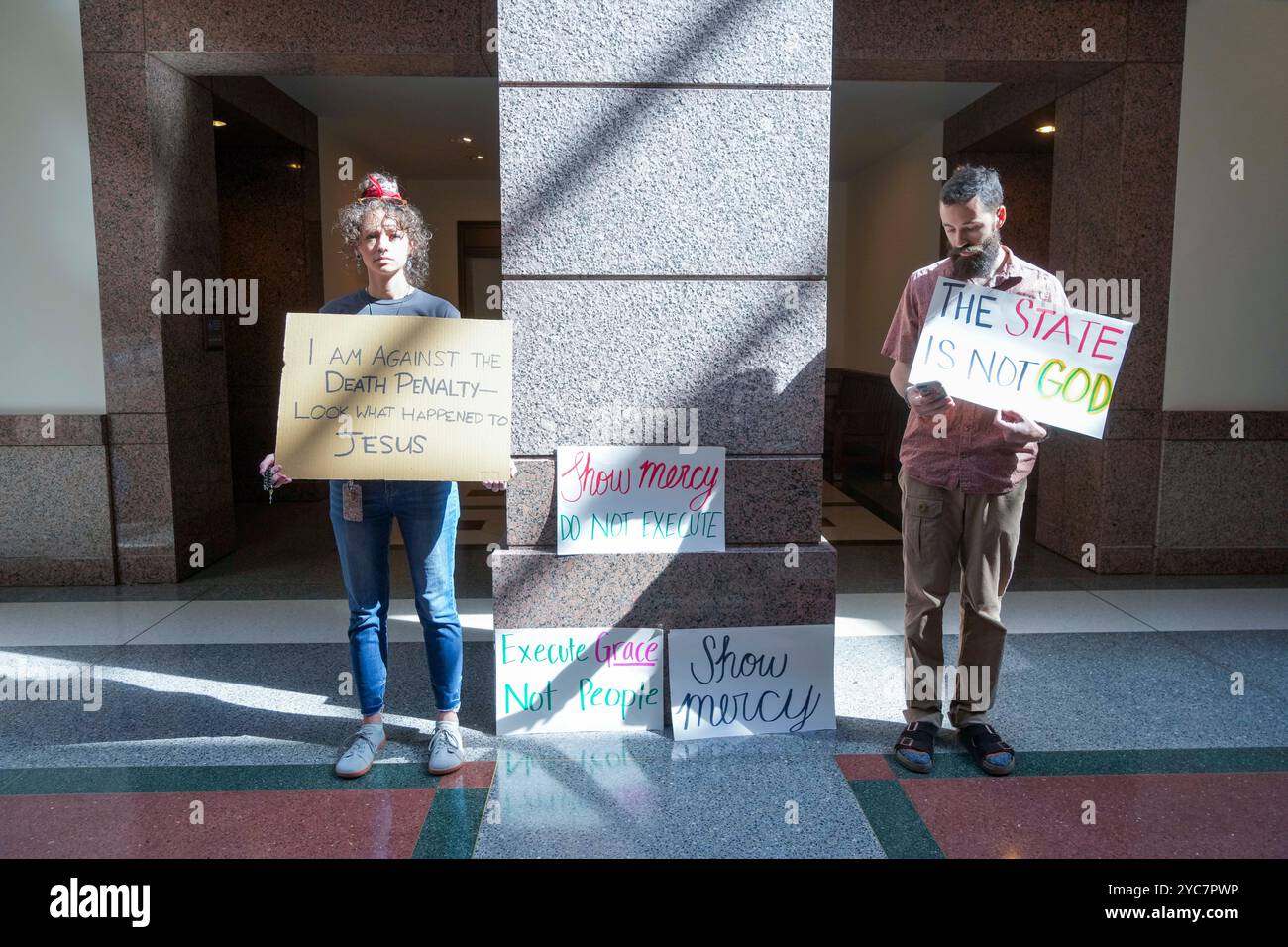 Austin, Tx, USA. 21st Oct, 2024. Seminary student SAM MCRAE and BARRETT ...