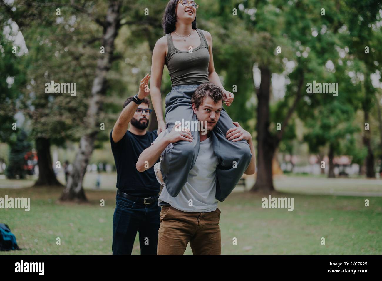 Students engaging in fun sports activities with their professor ...