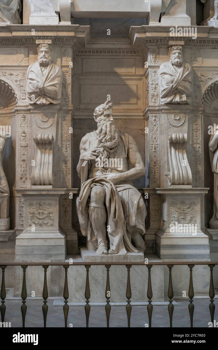 Michelangelo Buonarroti, Moses, 1545, Basilica of San Pietro in Vincoli ...
