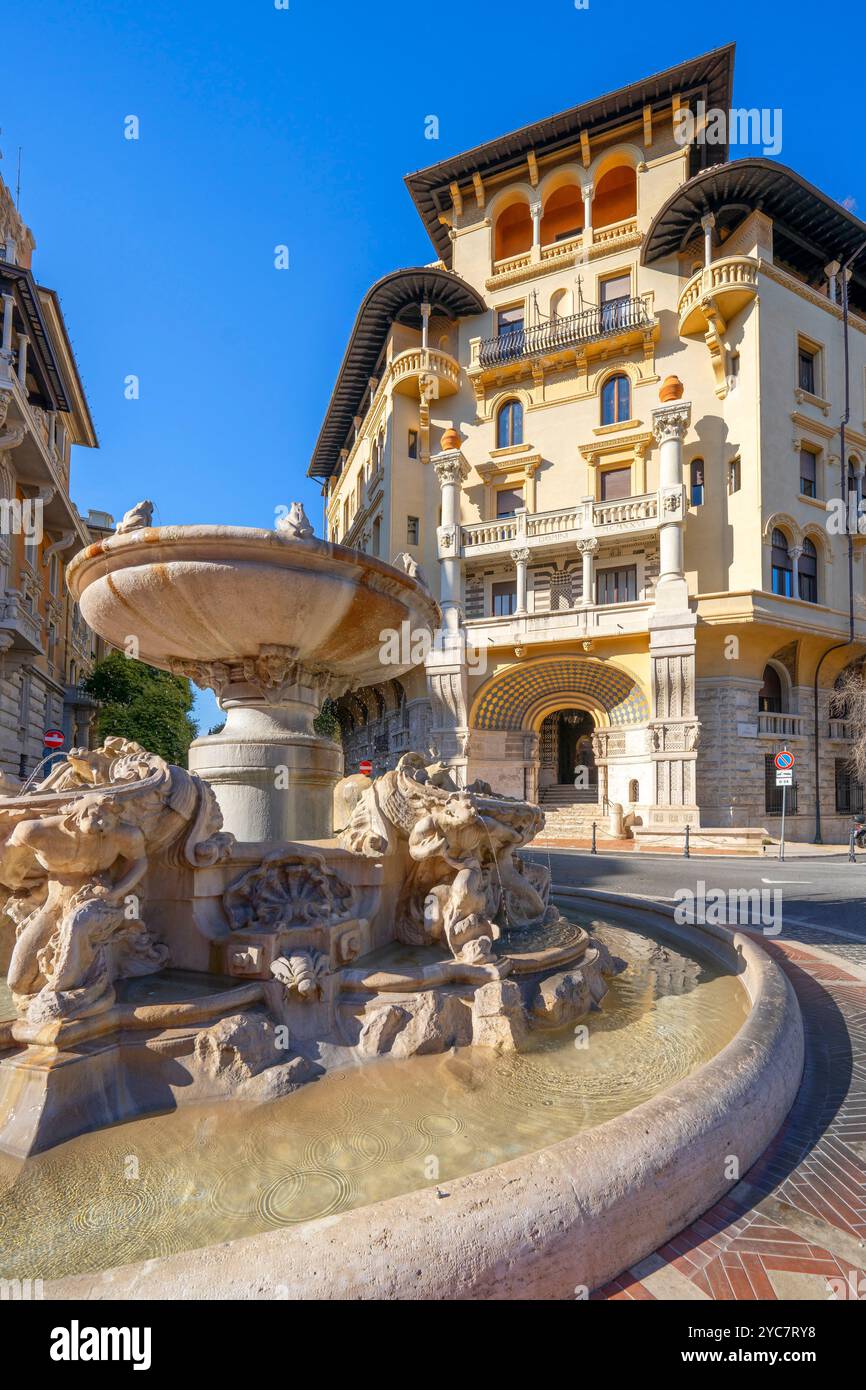 Fountain of the Frogs and Spider palace, Piazza Mincio, Coppedè ...
