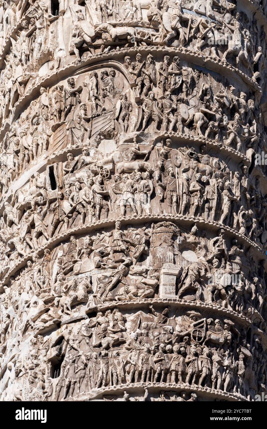 Column of Marcus Aurelius, Roma, Lazio, Italy Stock Photo - Alamy