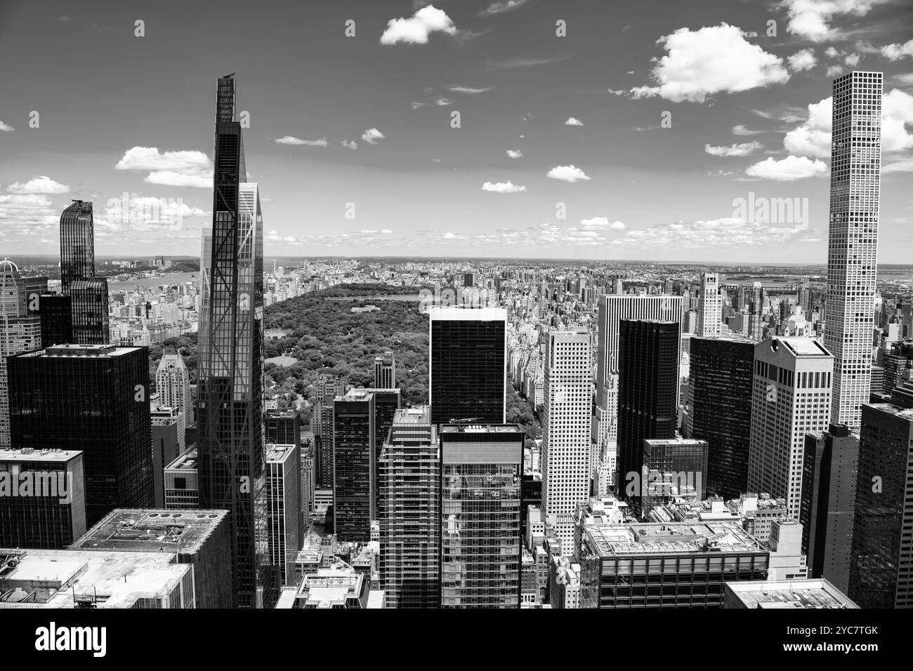 manhattan aerial view. new york city. skyscraper building of nyc ...