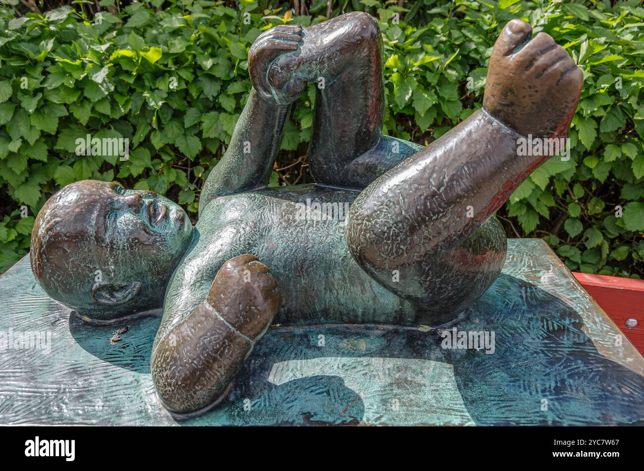 OSLO, NORWAY - JULY 18, 2014: Statues representing babies in the ...