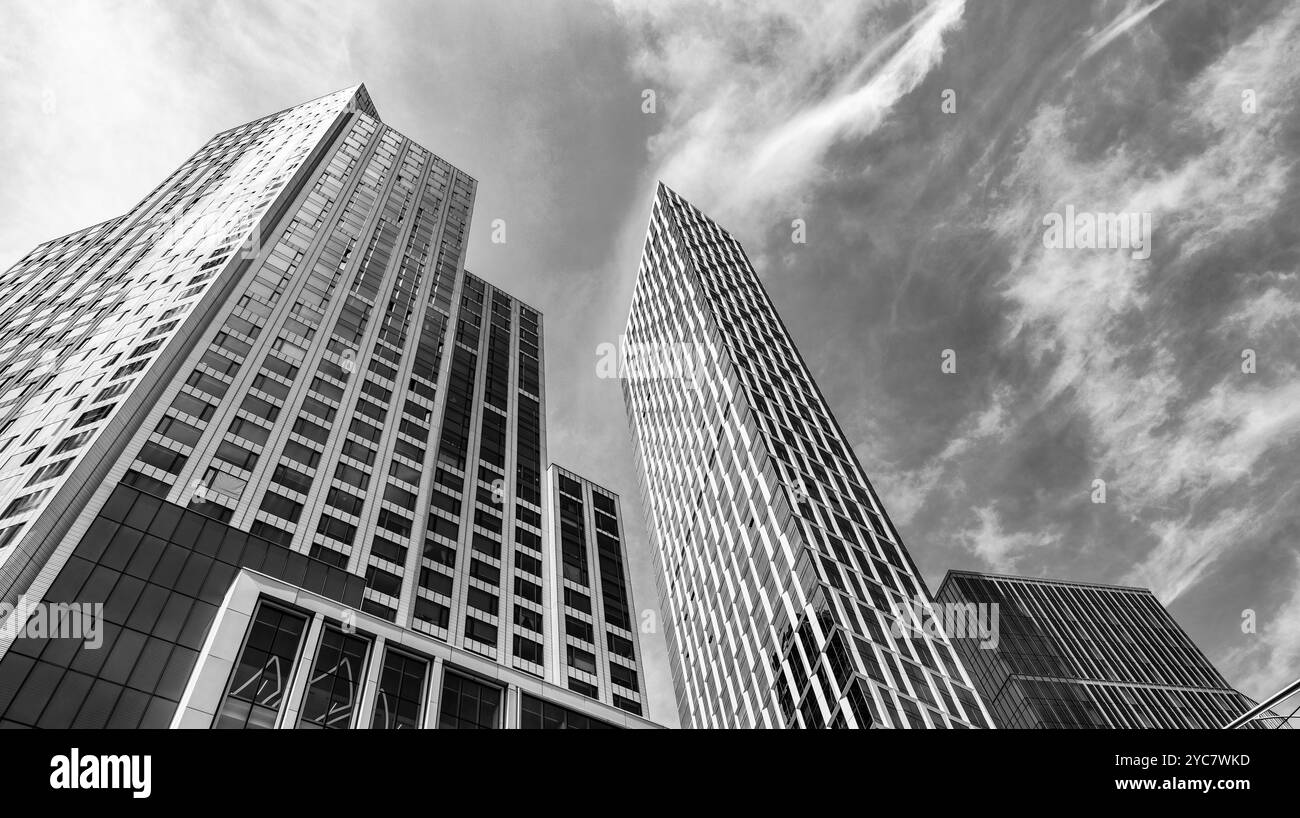skyscraper with facade. modern building in metropolis city. skyscraper ...