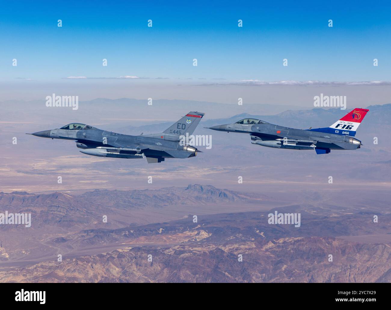 U.S. Air Force Maj. Daniel LaCroix in F-16C 88-445 and U.S. Air Force ...