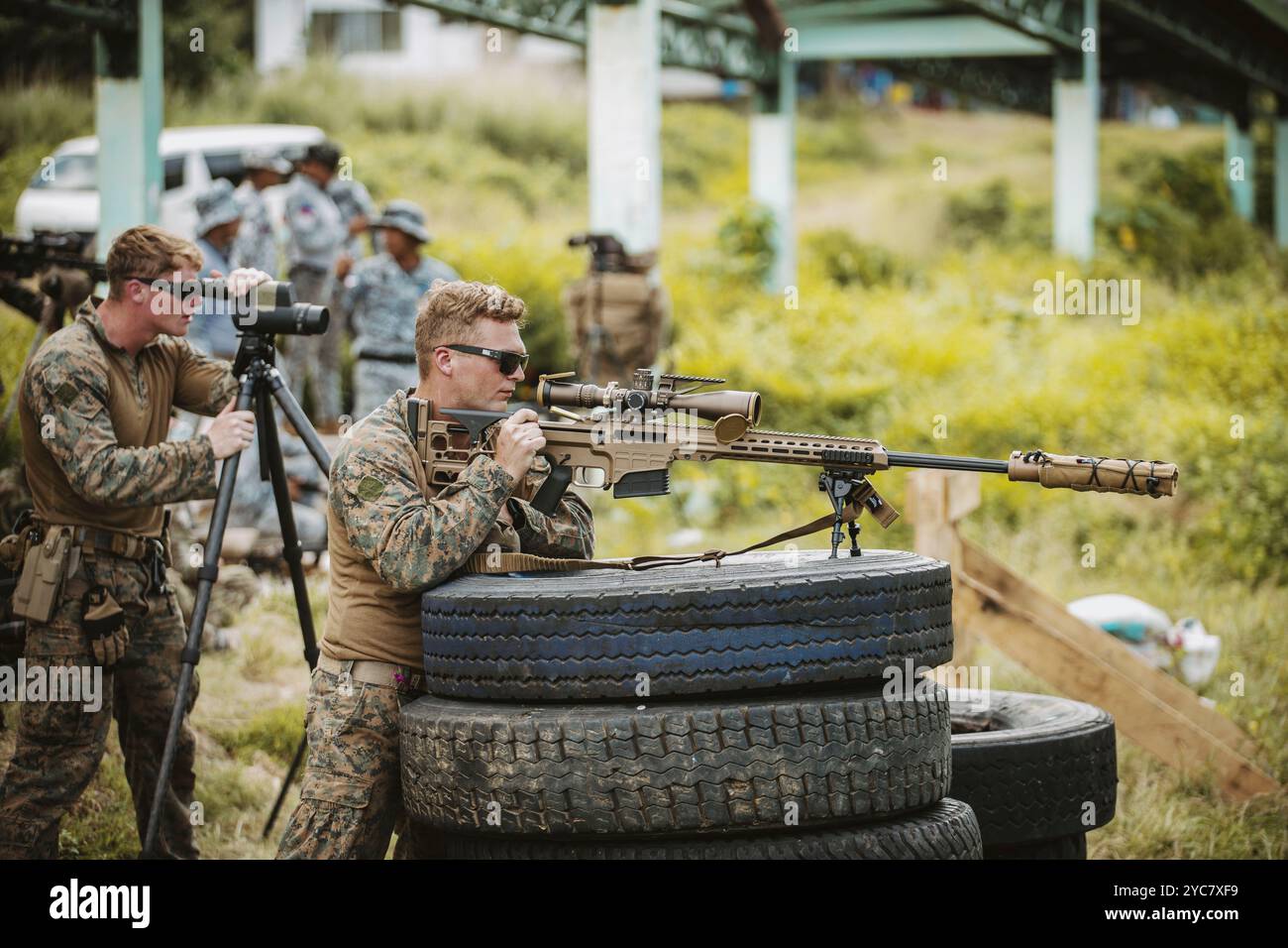 A U.S. Marine assigned to Reconnaissance Company, 15th Marine ...