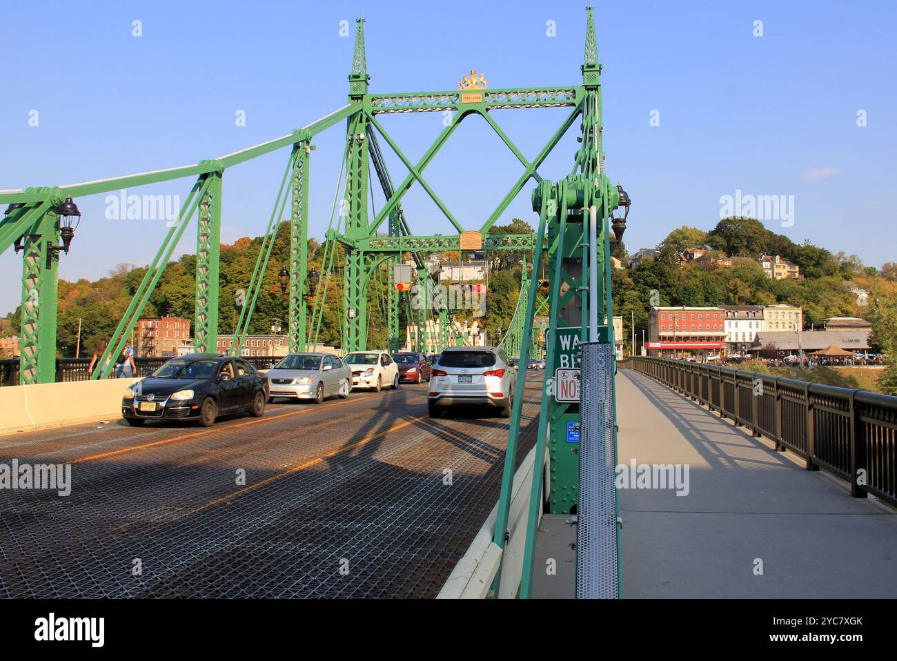 Pedestrian path and roadway of the Northampton Street Bridge, aka the ...