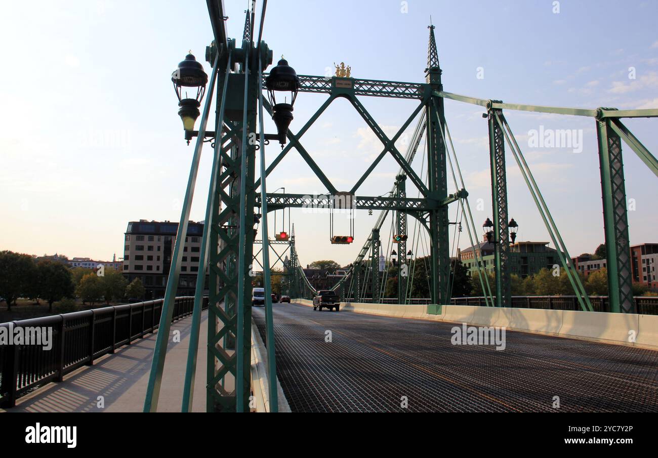 Pedestrian path and roadway of the Northampton Street Bridge, aka the ...