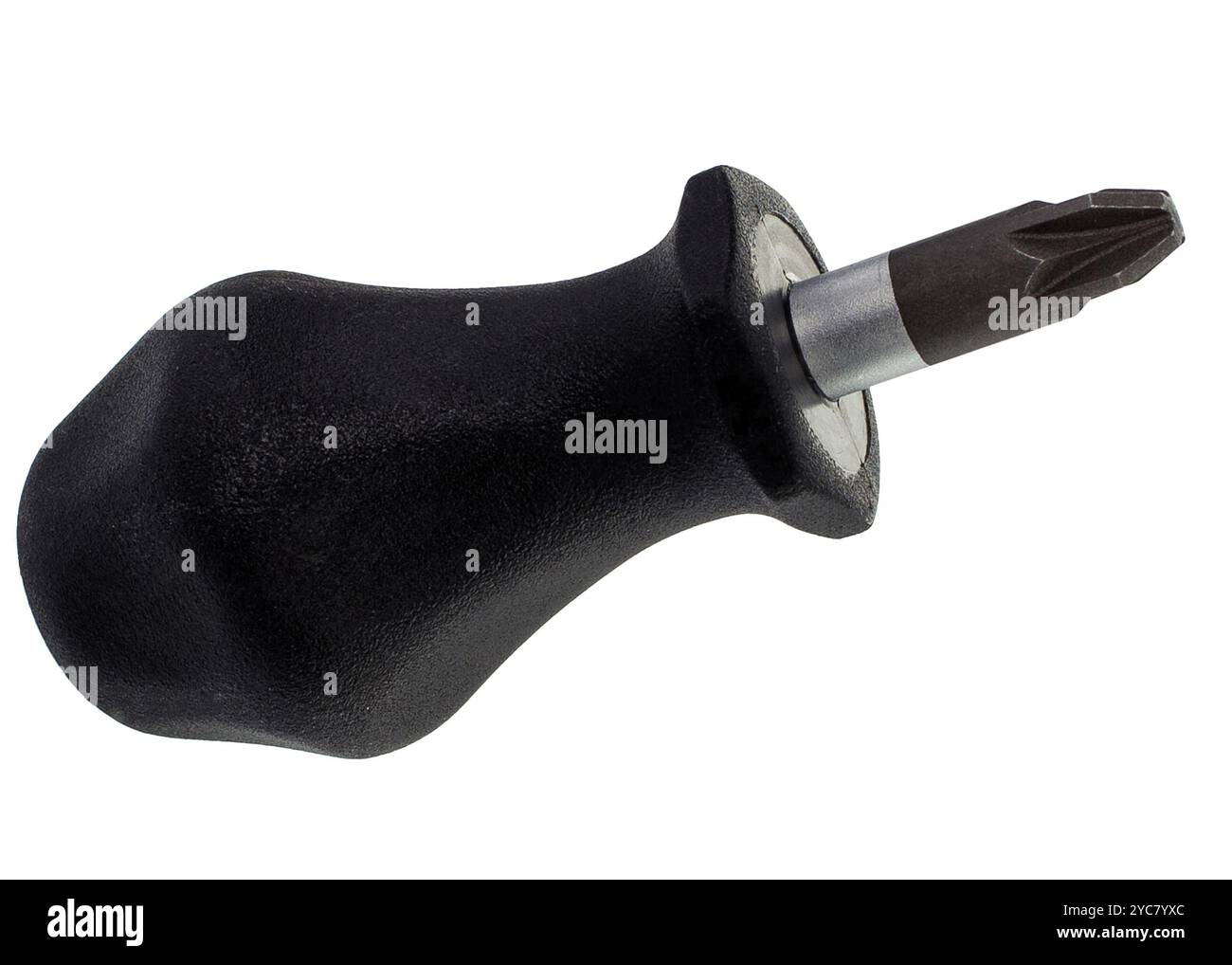 Black handle screwdriver isolated on white background Stock Photo - Alamy