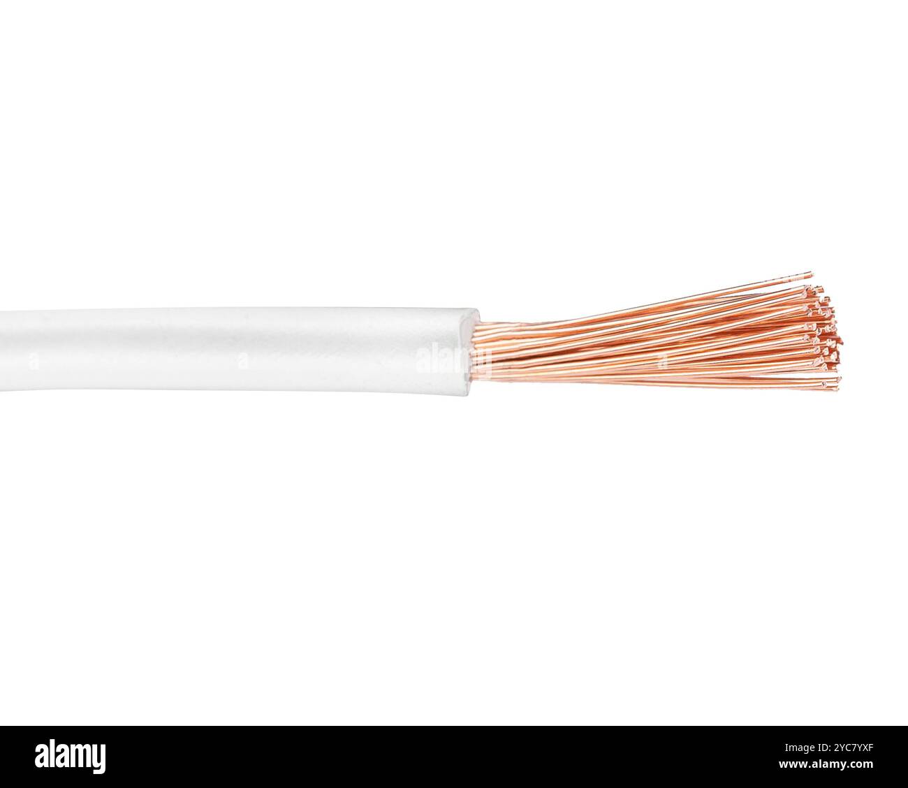 Cut section of stranded copper wire Stock Photo - Alamy