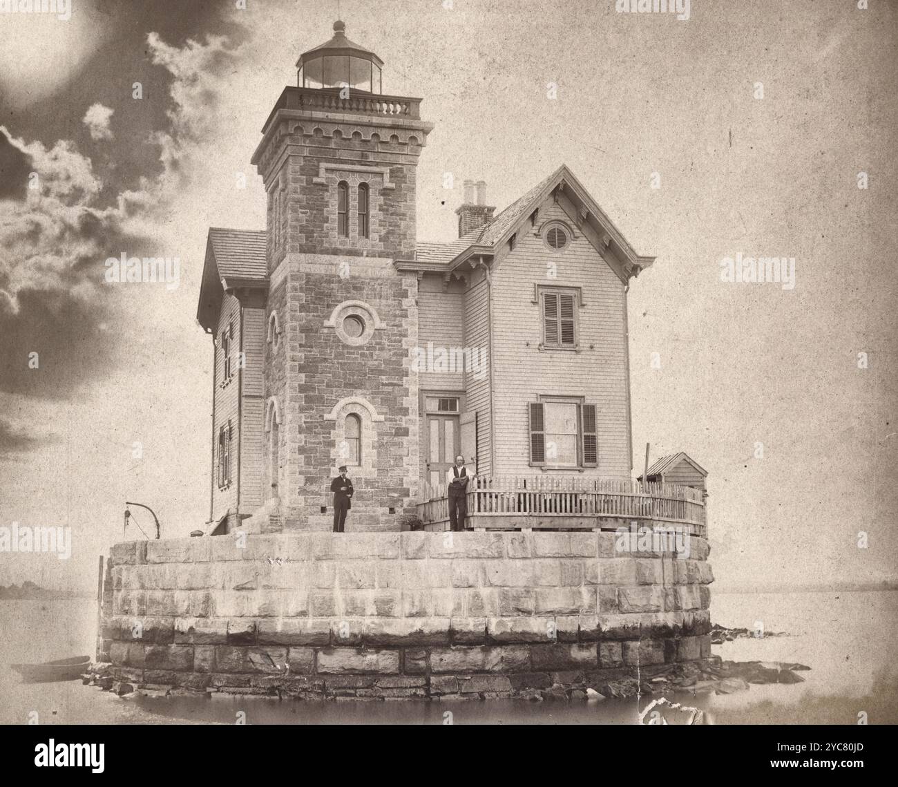 Bergen Point Light Station, New Jersey, circa 1900 Stock Photo - Alamy