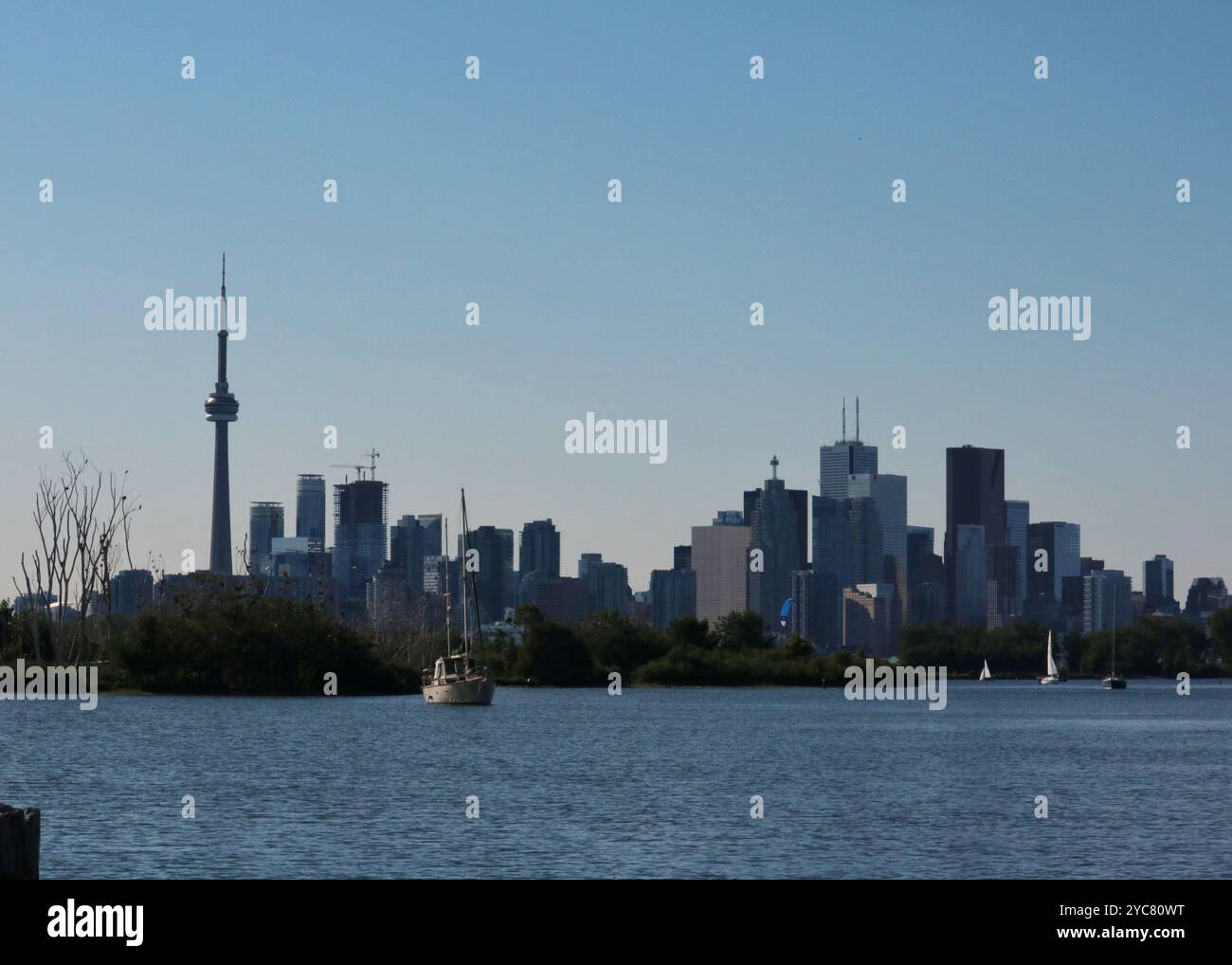 Toronto skyline from an island Stock Photo - Alamy