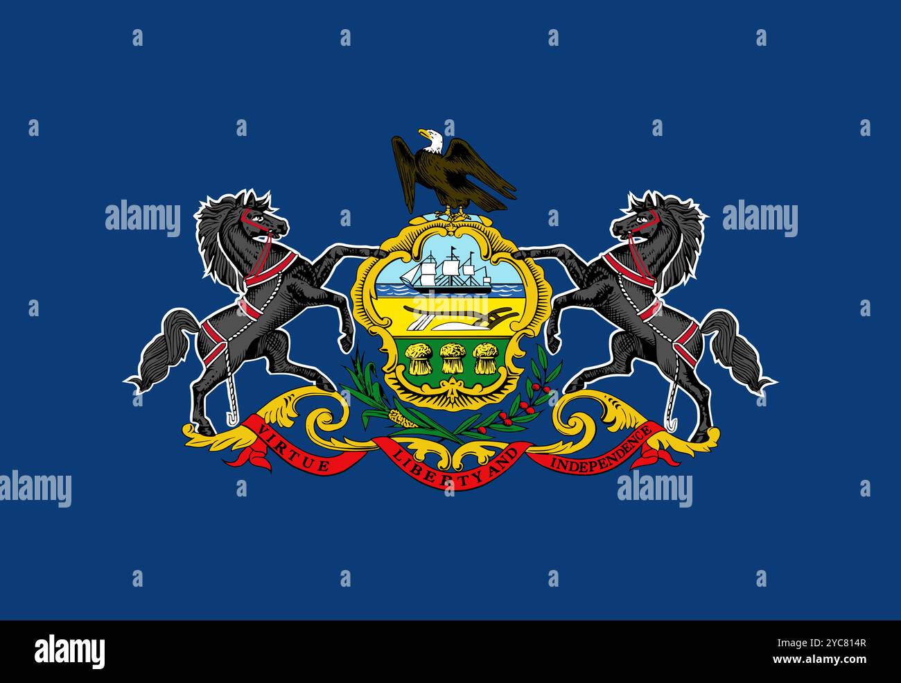 Pennsylvania State Flag background illustration Stock Photo - Alamy