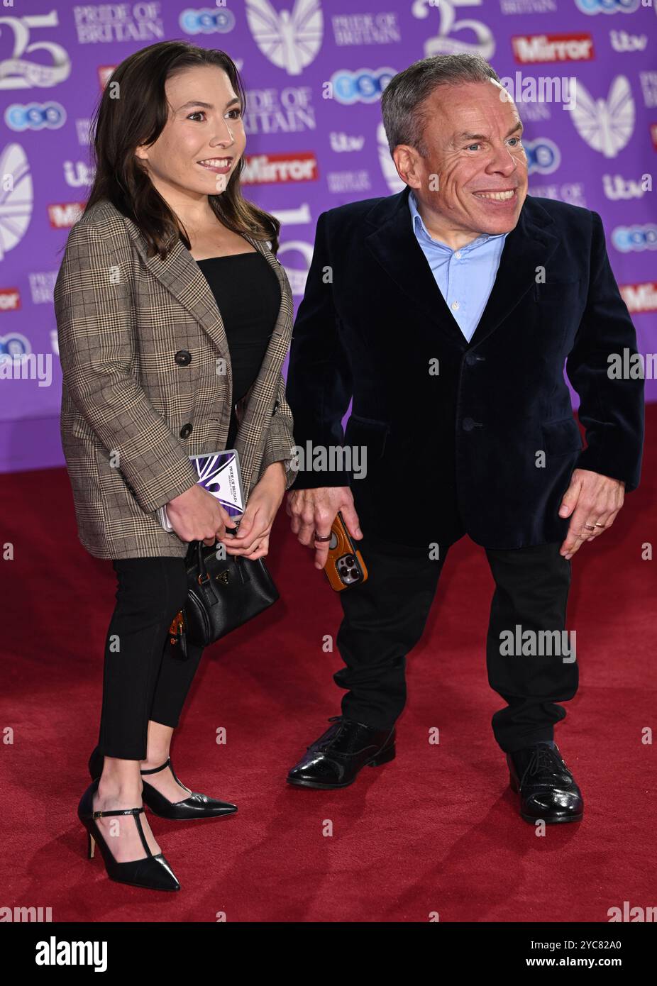 London, UK. October 21st, 2024. Annabelle Davis and Warwick Davis ...