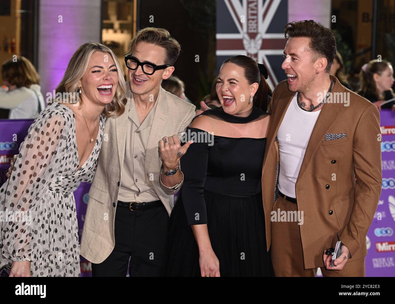 London, UK. October 21st, 2024. Tom Fletcher, Georgia Jones, Giovanna ...