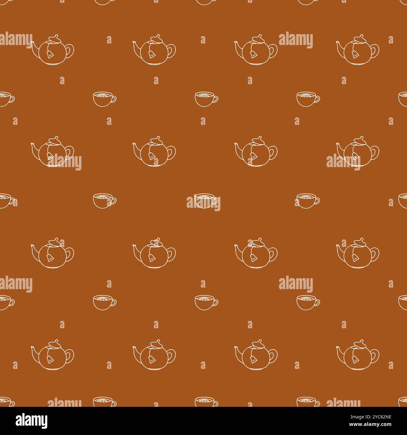 Cup tea pattern simple hi-res stock photography and images - Alamy