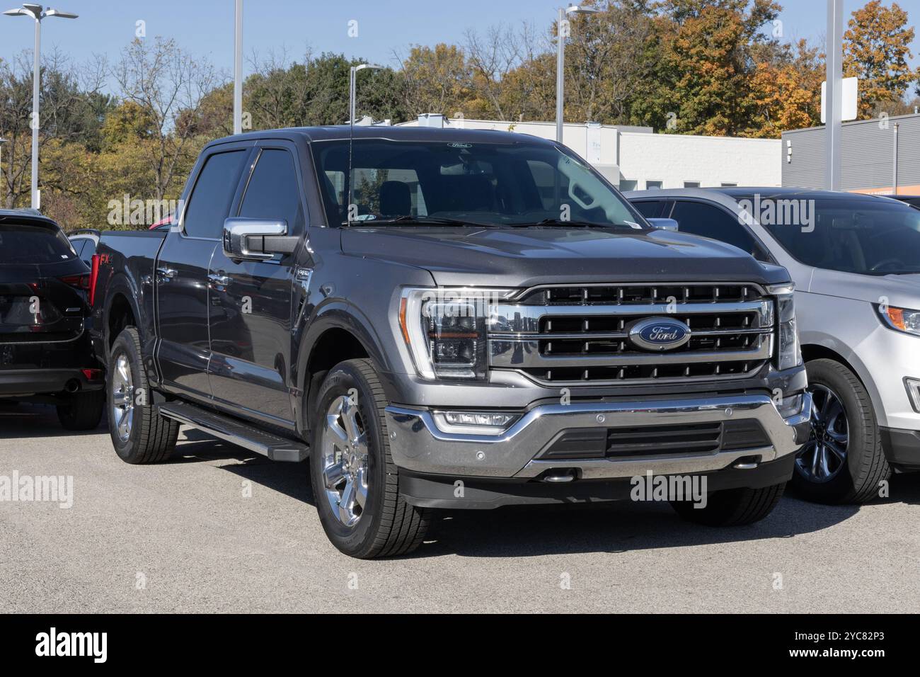 Indianapolis - October 20, 2024: Used Ford F-150 Lariat display. With ...