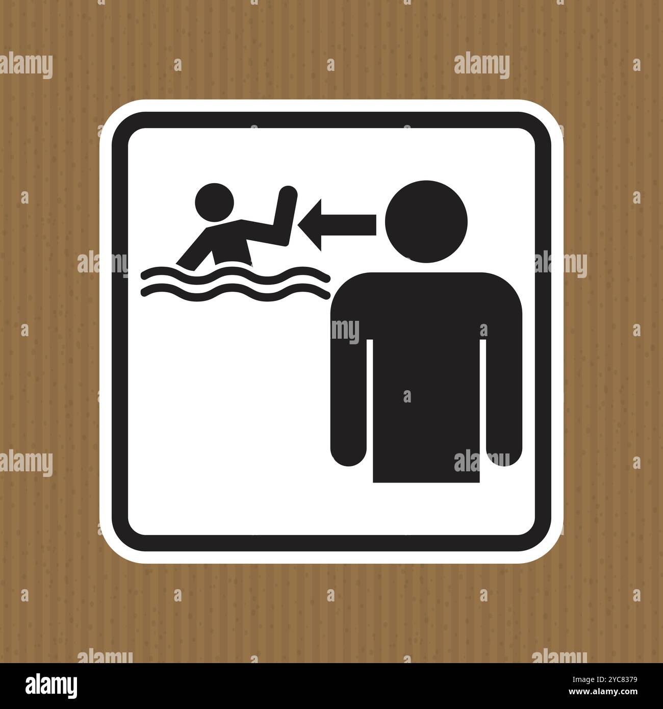 This graphic illustrates a person in distress in water hi-res stock ...