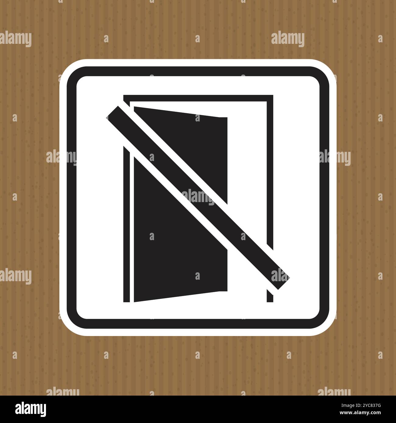 A no access sign featuring a black symbol on a white background, set ...
