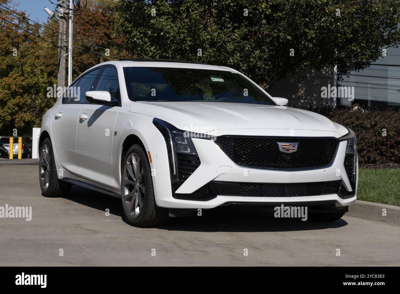 North Olmsted - October 18, 2024: Cadillac CT5 Sport display at a dealership. Cadillac offers ...