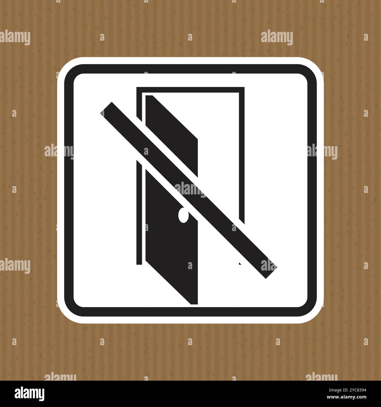 This minimalist no entry sign features a clear prohibition against door ...