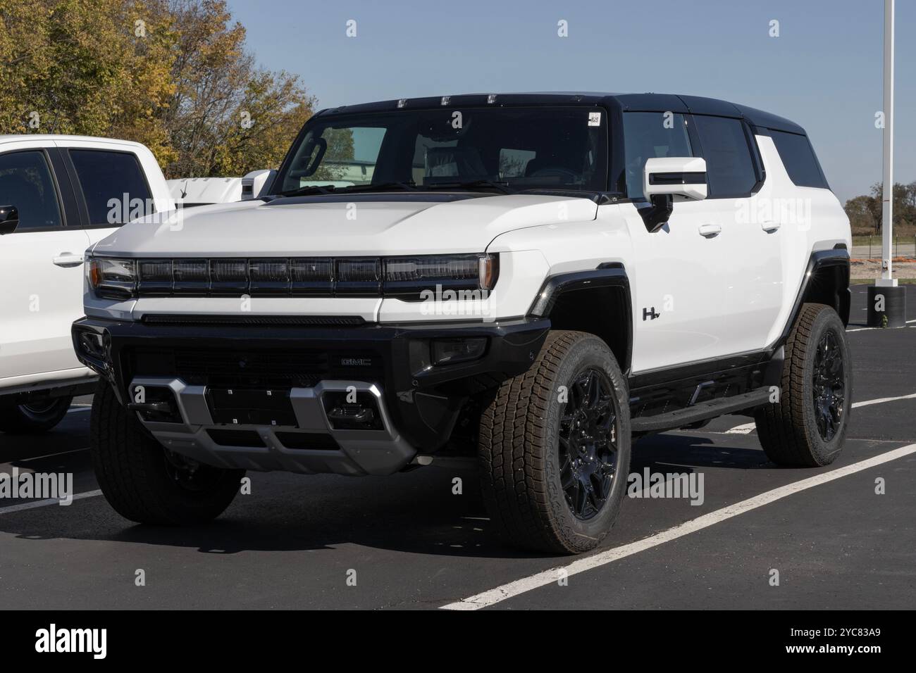 Kokomo - October 20, 2024: GMC Hummer 2X EV SUV display at a dealership ...